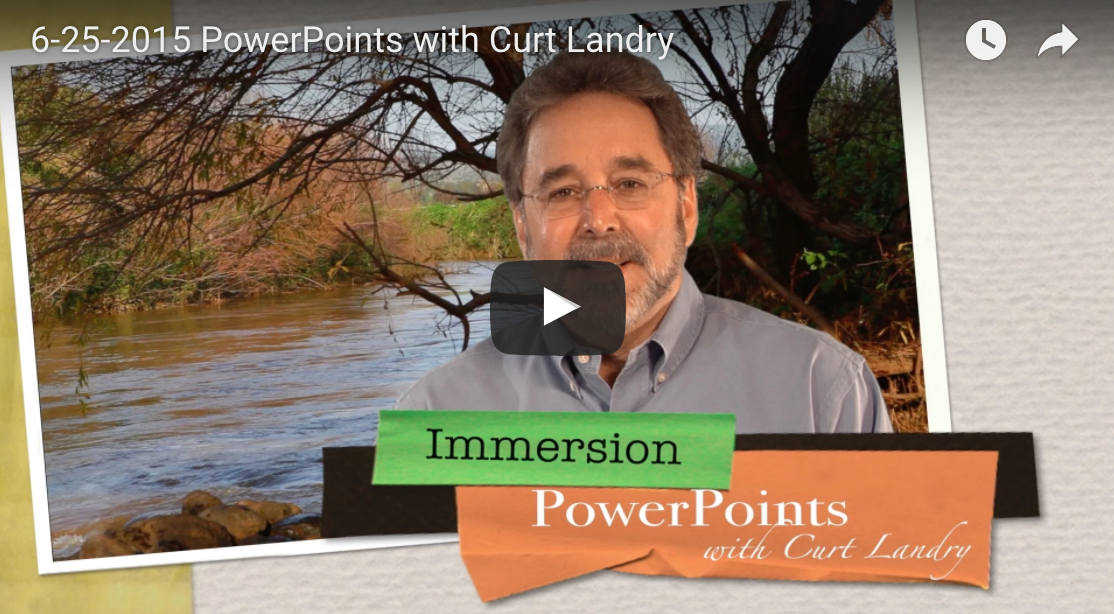 Immersion | What is it? - Curt Landry Ministries